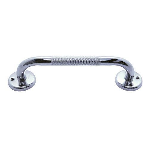 Knurled Chrome Steel Safety Grab Rail - Essential Aids UK